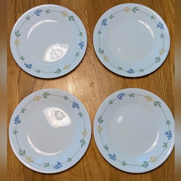 Corelle | Kitchen | Corelle Secret Garden Plate Dessert Blue Yellow ...